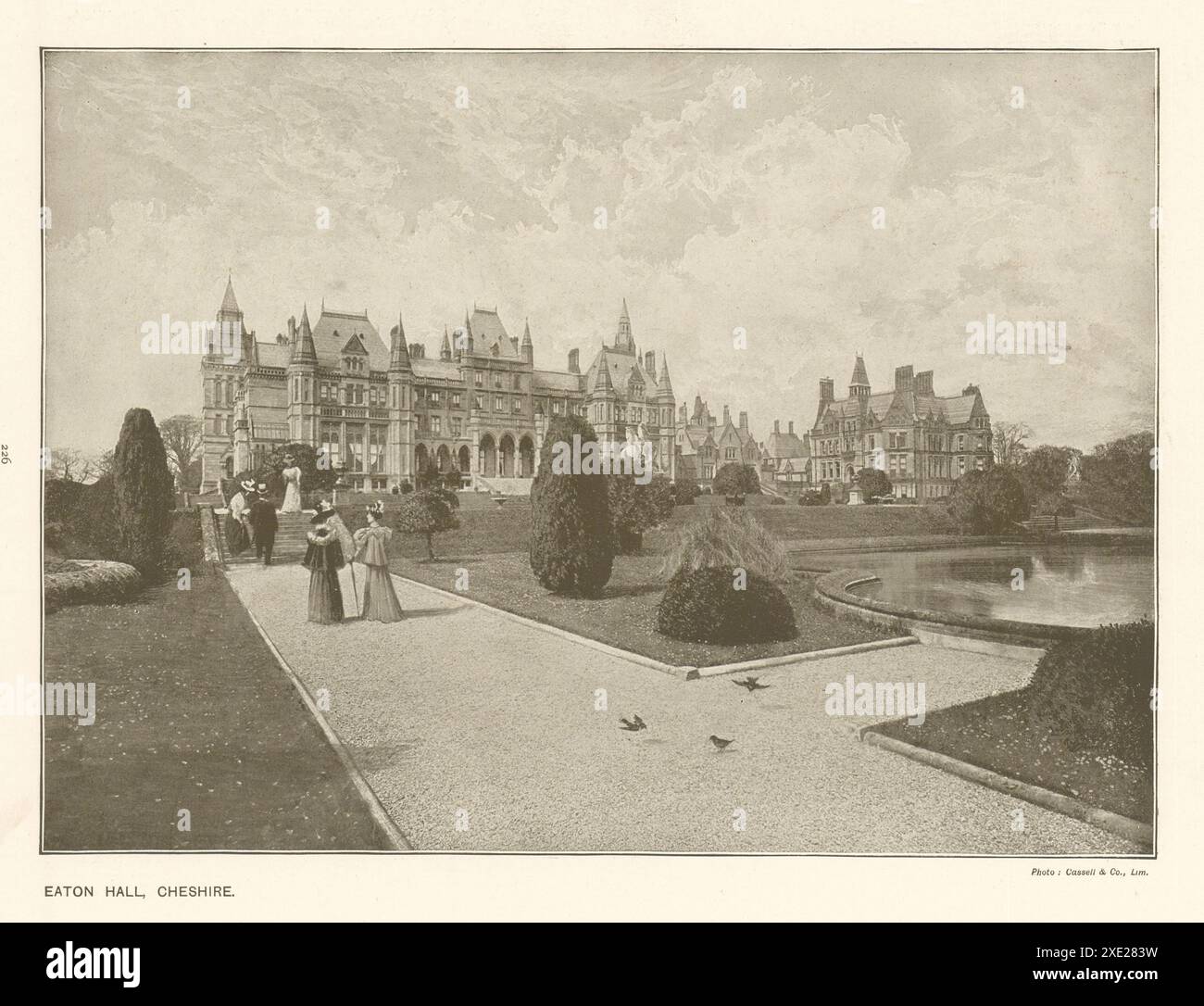 Eaton Hall, Cheshire. 1910 Stock Photo - Alamy