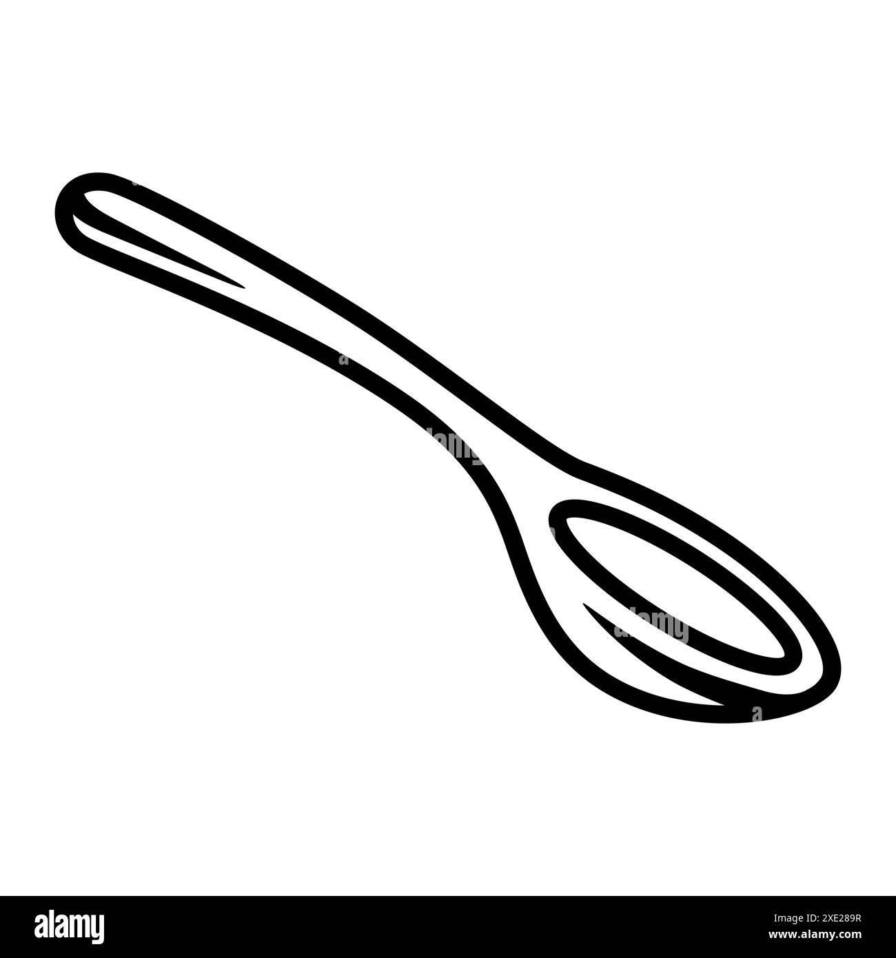 Illustration of cooking spoon. Stylized kitchen and restaurant utensil ...
