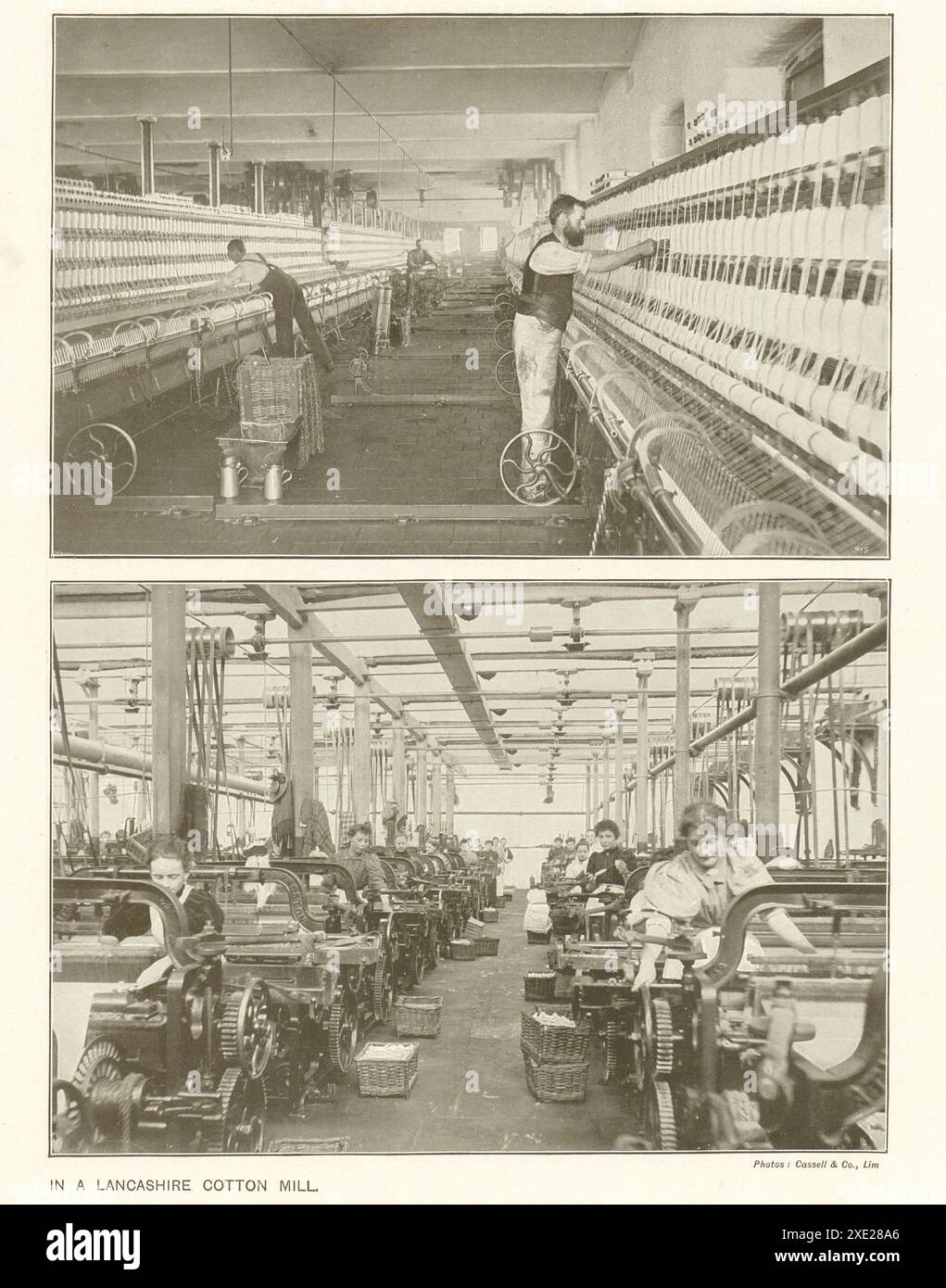 In a Lancashire cotton mill. 1910 Stock Photo - Alamy