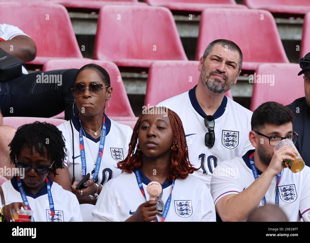 Cologne, Germany. 25th June, 2024. Denise and Mark Bellingham parents ...