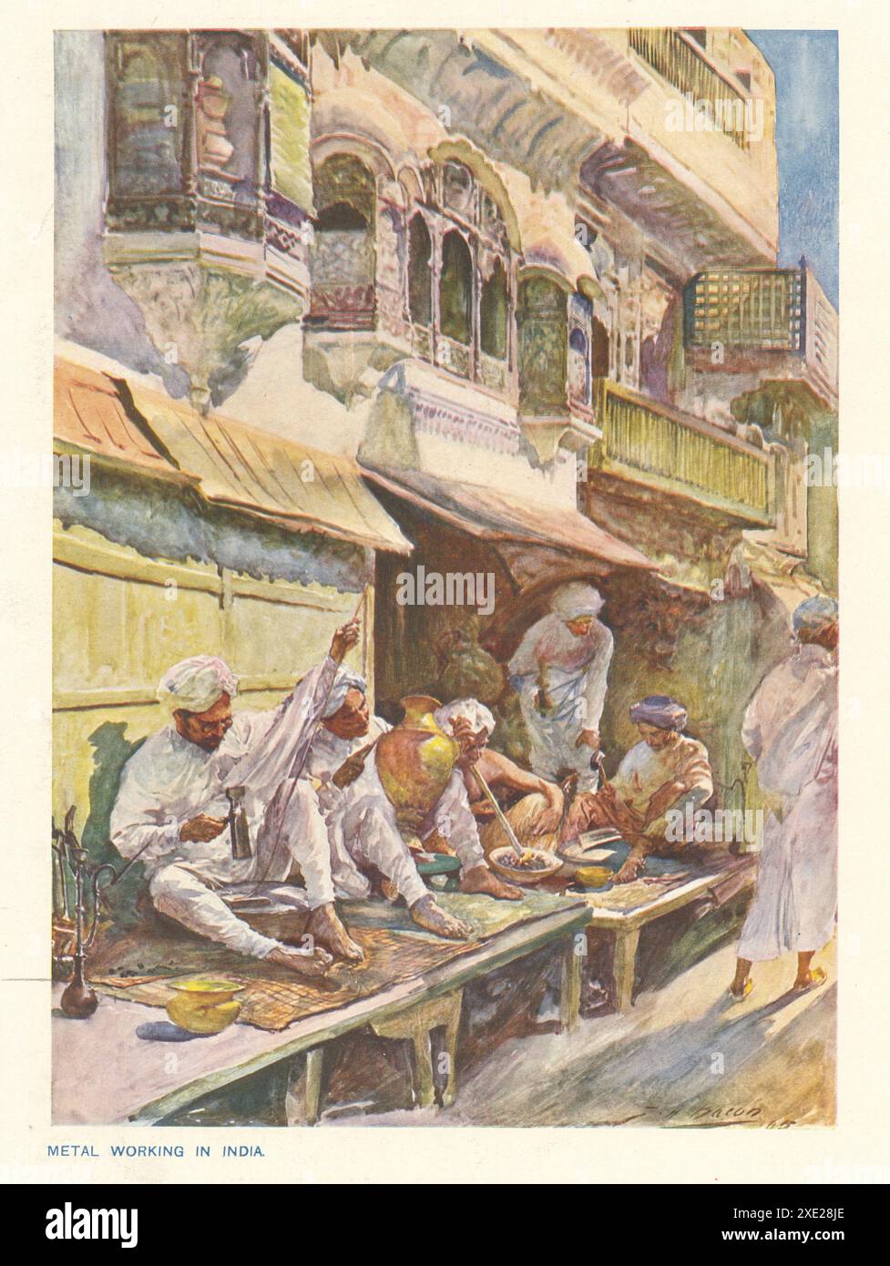 Metal working in India. 1910 Stock Photo - Alamy