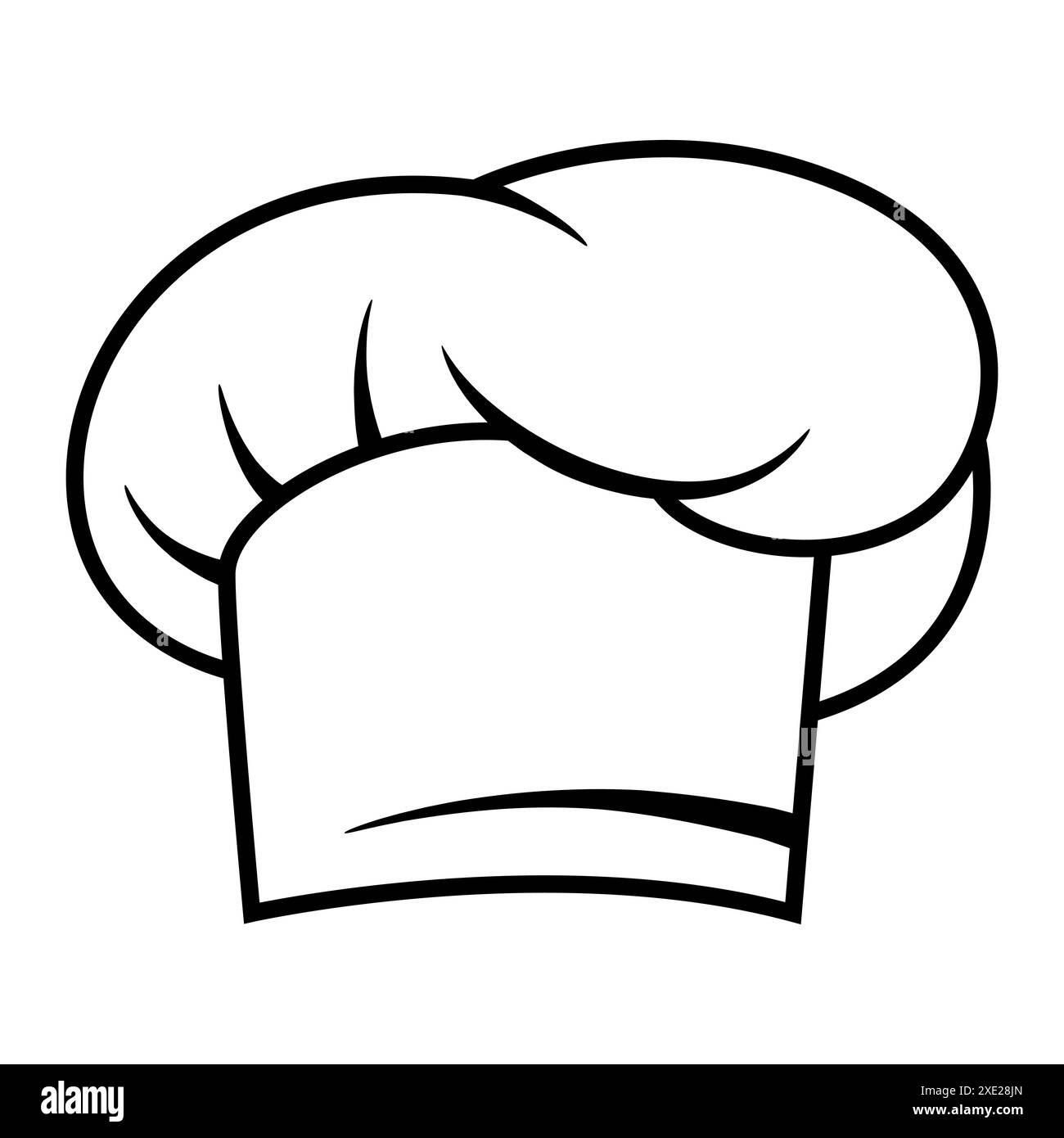 Illustration of chef hat. Stylized kitchen and restaurant utensil Stock ...