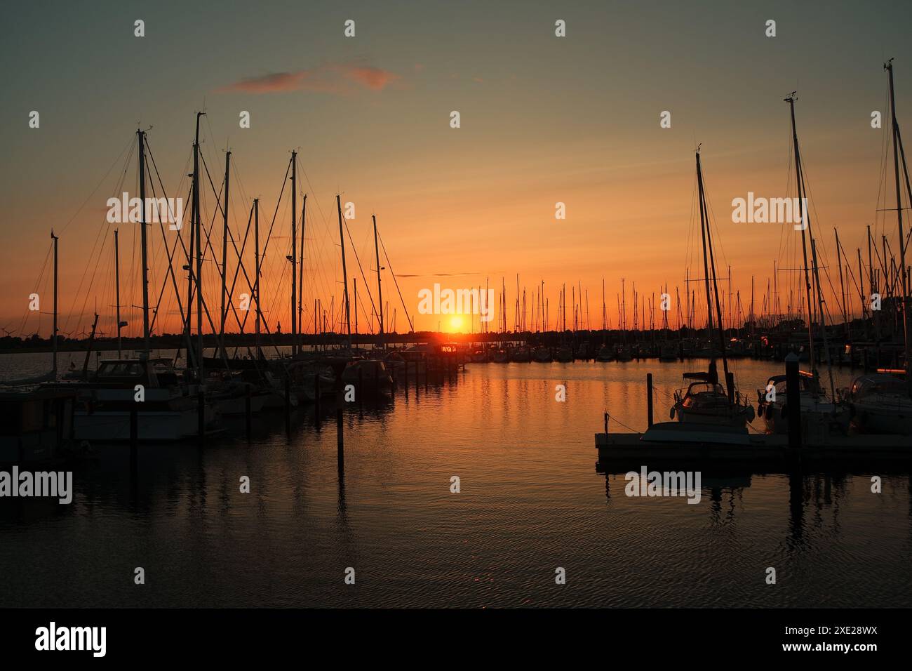Harbor yachts sunset hi-res stock photography and images - Alamy
