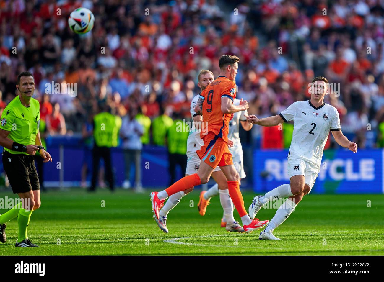 Maximilian Woeber (Oesterreich, #02), Wout Weghorst (Niederlande, #09), GER, UEFA Euro 2024 ...