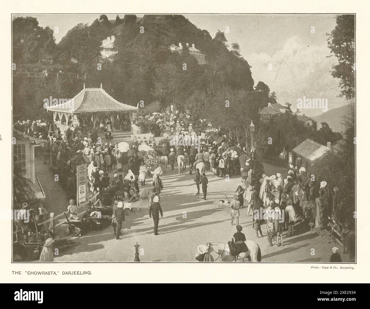The "Chowrasta", Darjeeling. India. 1910 Stock Photo - Alamy