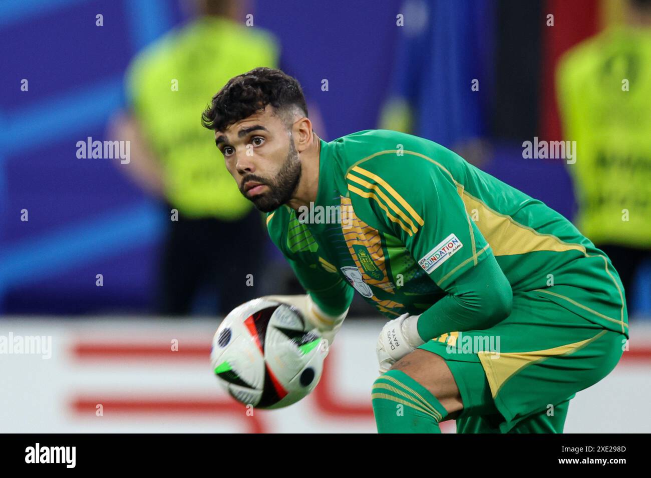 David Raya of Spain seen in action during the UEFA EURO 2024 match ...