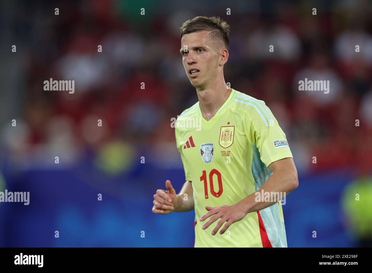 Dani Olmo of Spain seen in action during the UEFA EURO 2024 match ...