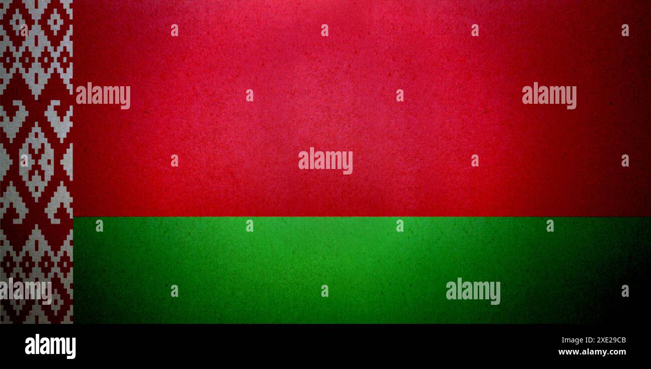 Belarusian Flag printed on a paper sheet Stock Photo - Alamy