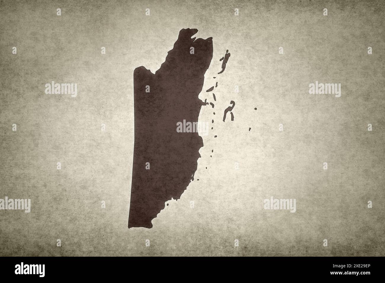 Grunge map of Belize printed on an old paper Stock Photo - Alamy