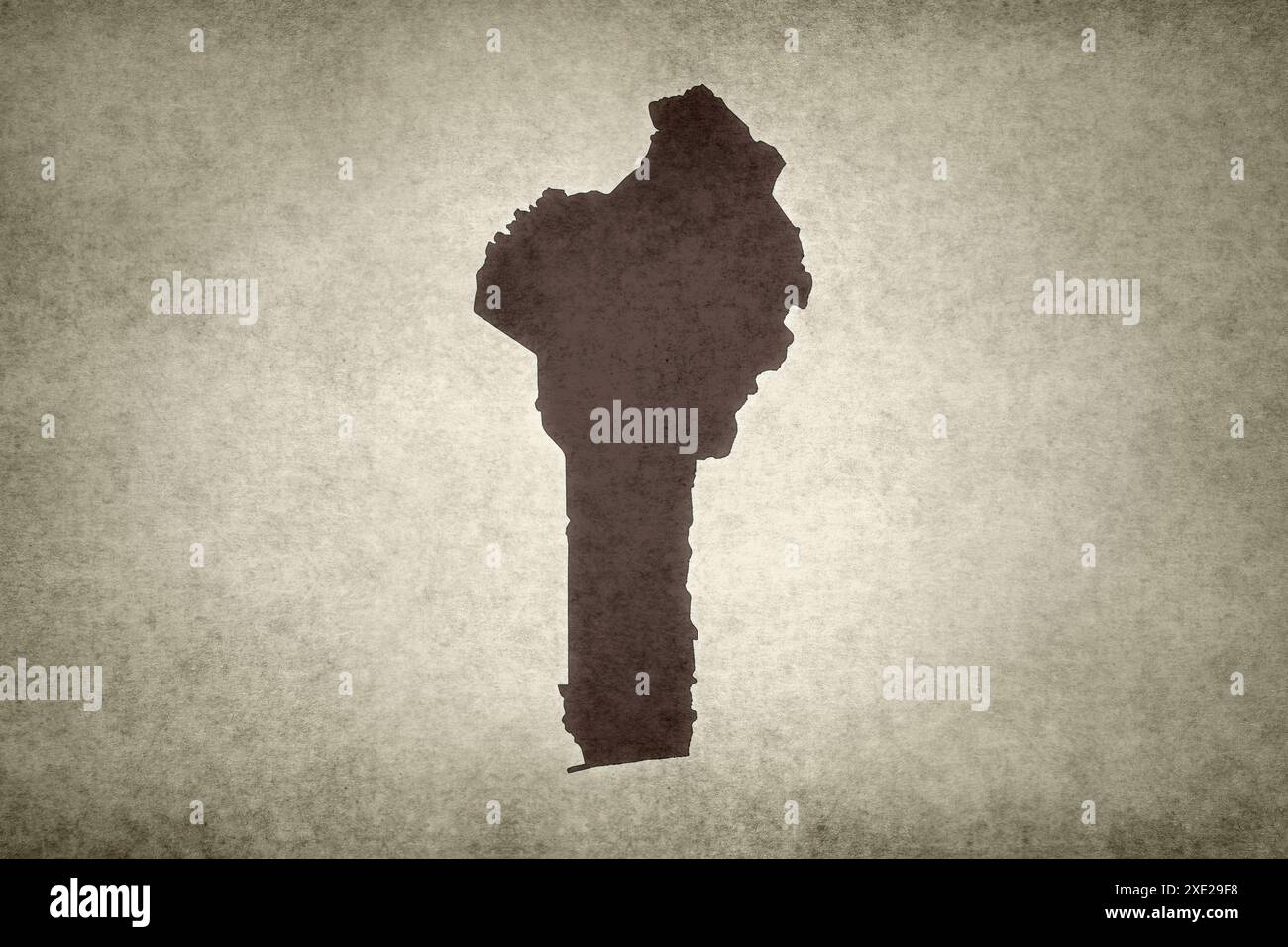 Grunge map of Benin printed on an old paper Stock Photo - Alamy