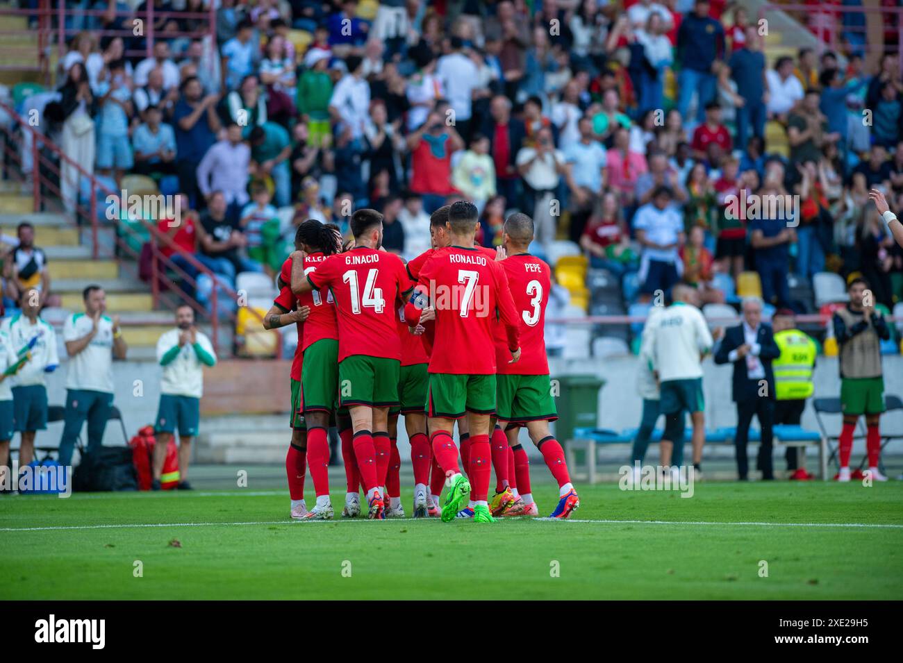 National team of Portugal celebrating a goal from João Félix Stock ...