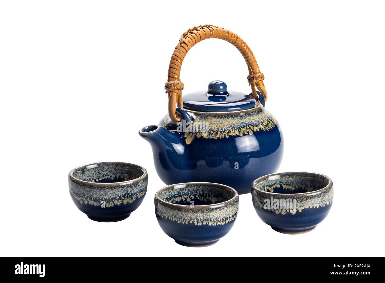 Blue white tea set Cut Out Stock Images & Pictures - Alamy