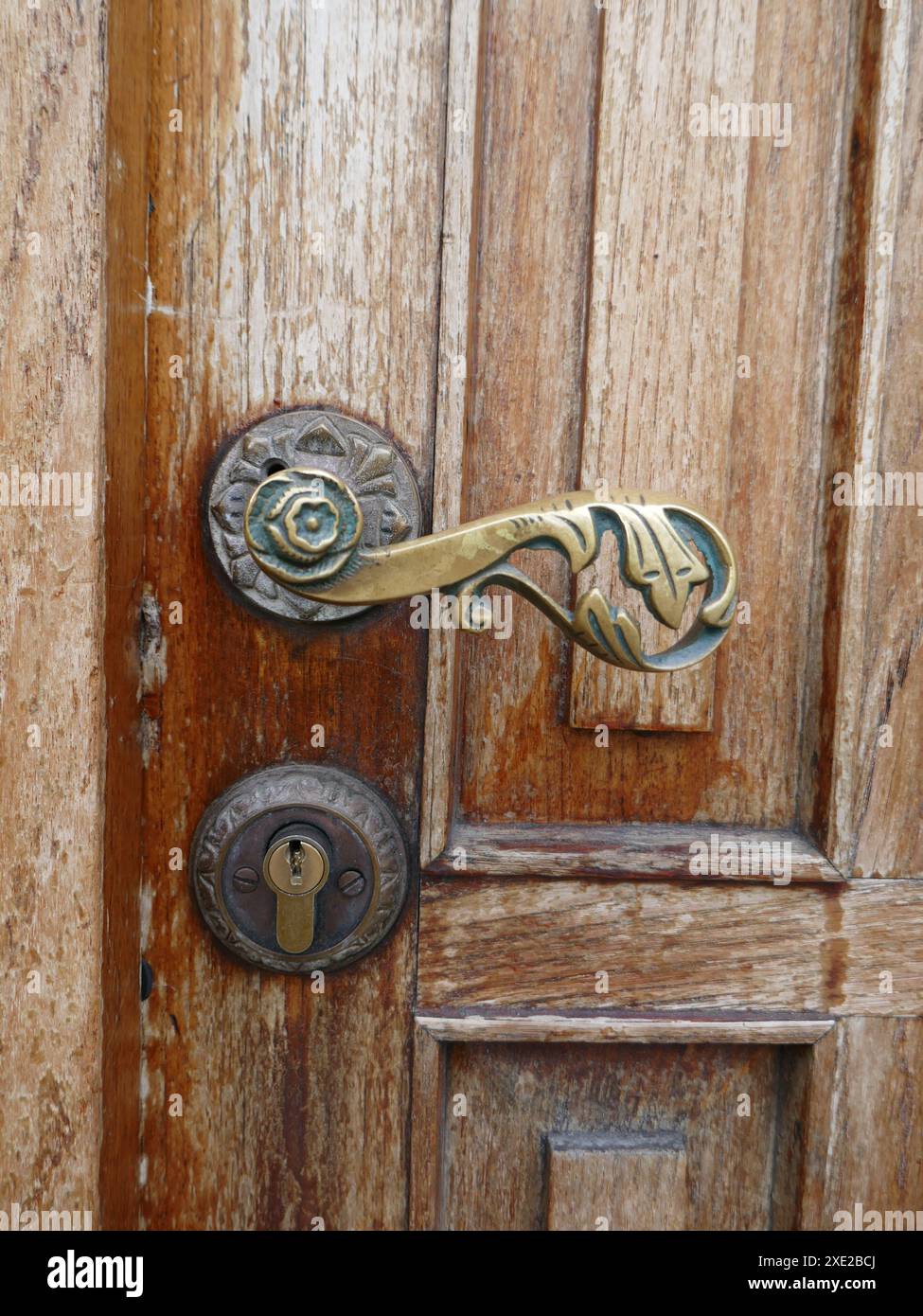 Retro door detail Stock Photo - Alamy