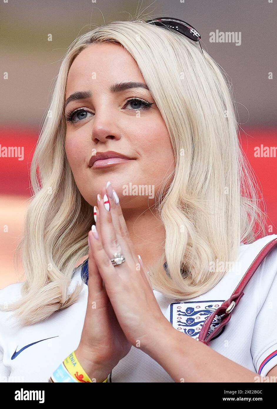 Megan Davison, wife of England goalkeeper Jordan Pickford, ahead of the ...