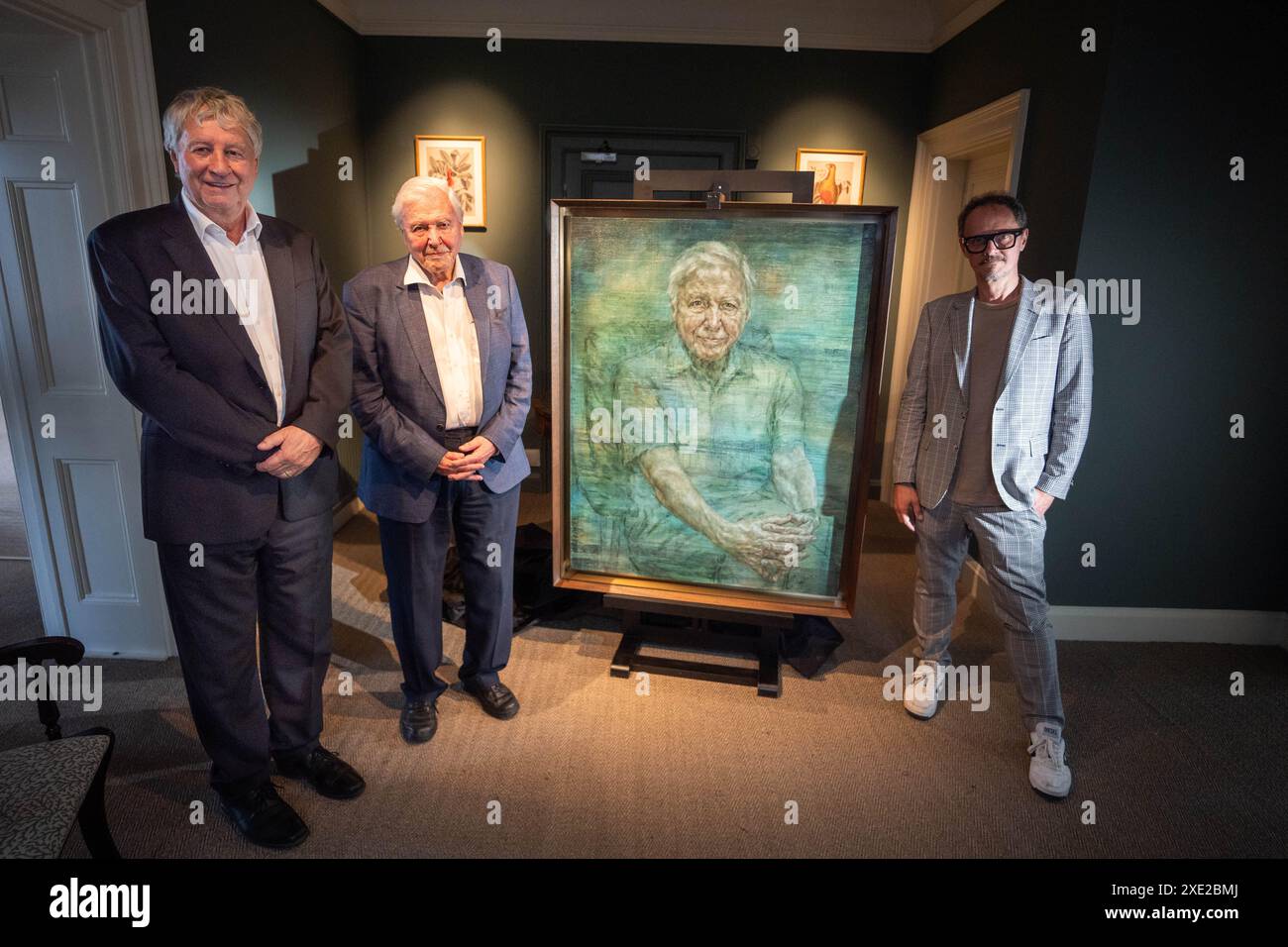 (left to right) Royal Society President Adrian Smith, Sir David ...