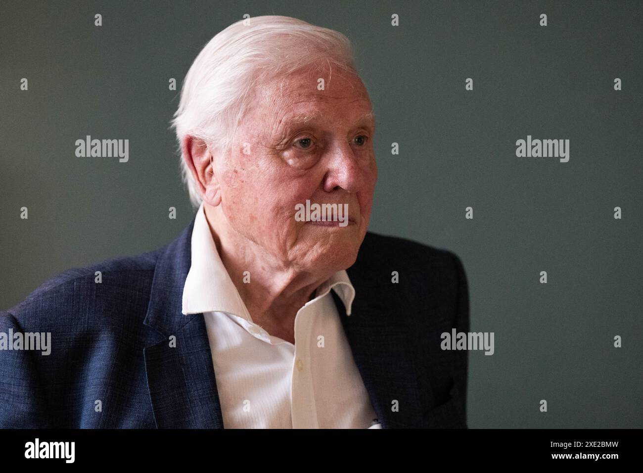 Sir David Attenborough during the unveiling of a portrait of the ...