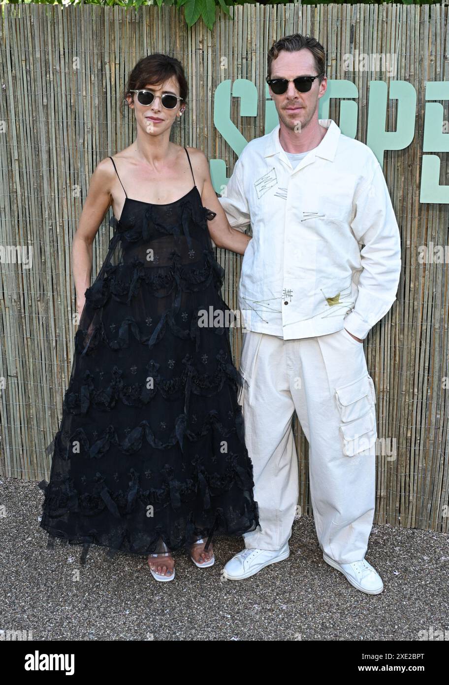 London, UK. June 25th, 2024. Sophie Hunter and Benedict Cumberbatch ...