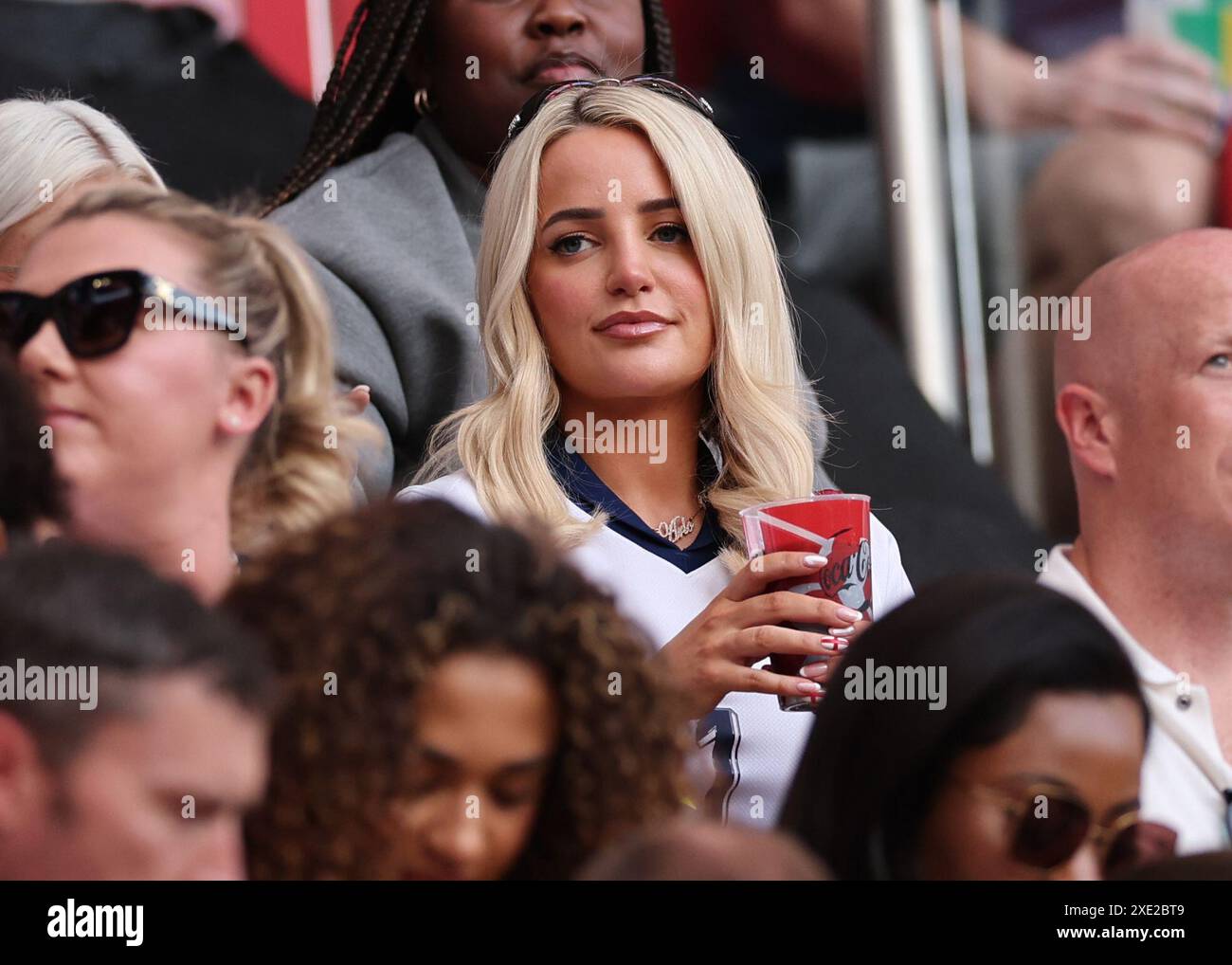 Cologne, Germany. 25th June, 2024. Megan Davison wife of England player ...