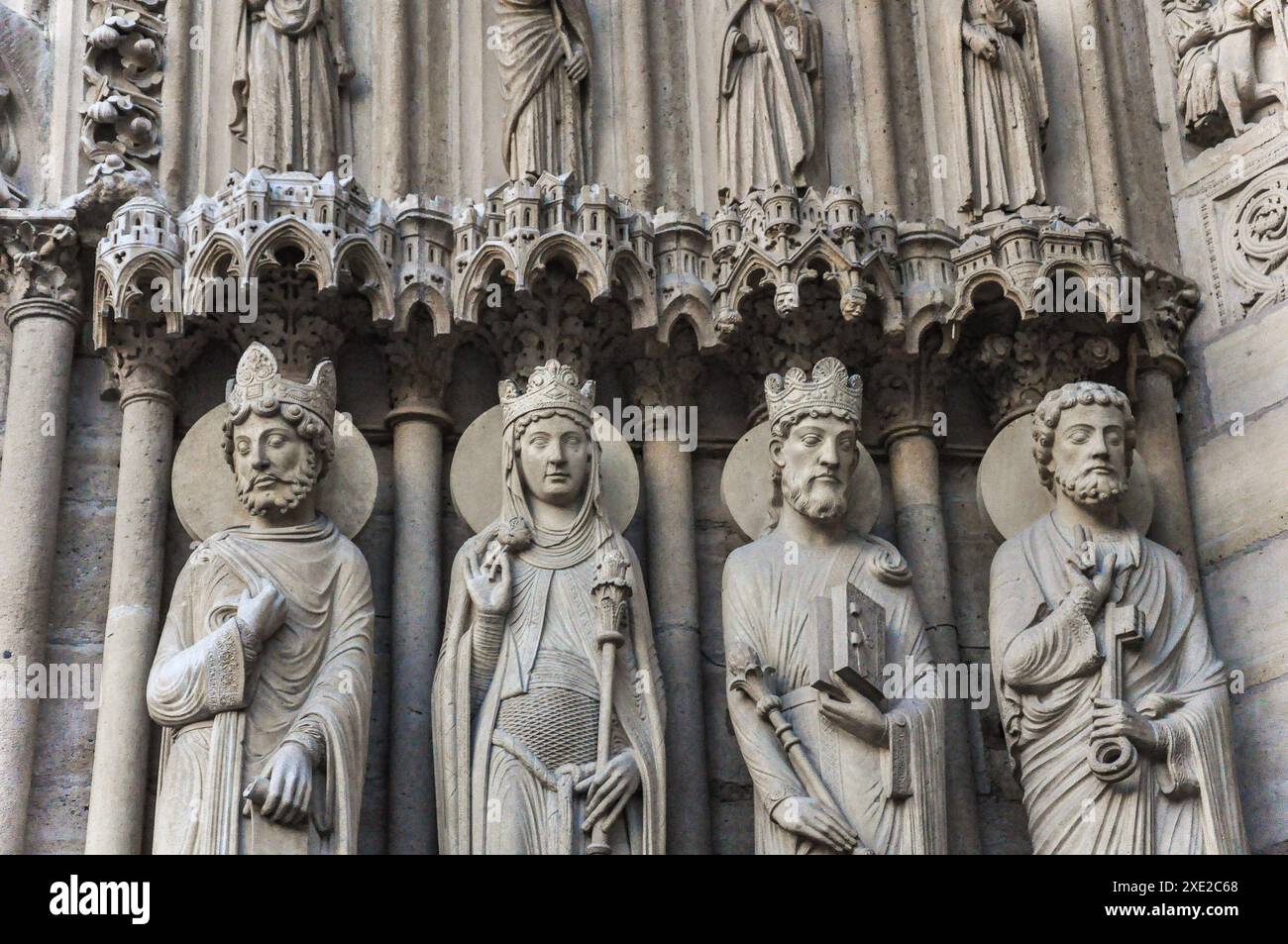 The Saint Anne Portal at Notre Dame de Paris, before the fire that ...