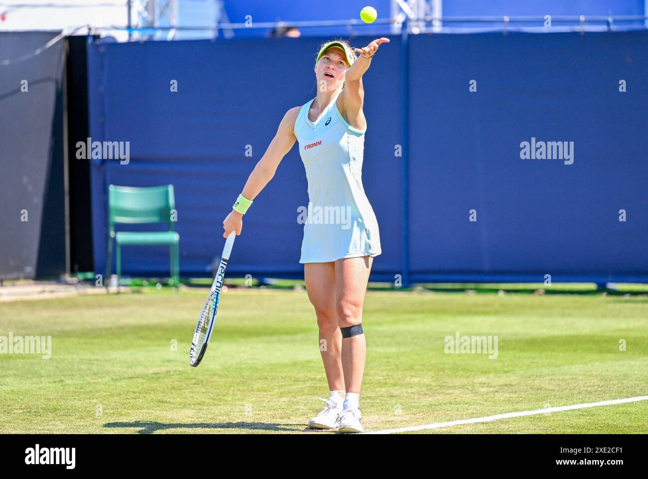 Eastbourne, UK. 25th June, 2024. Ashlyn KRUEGER beats Viktorija GOLUBIC ...