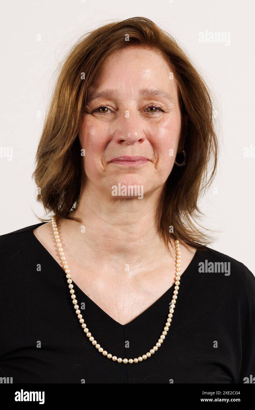 Brussels, Belgium. 25th June, 2024. Open Vld Martine Raets poses for ...