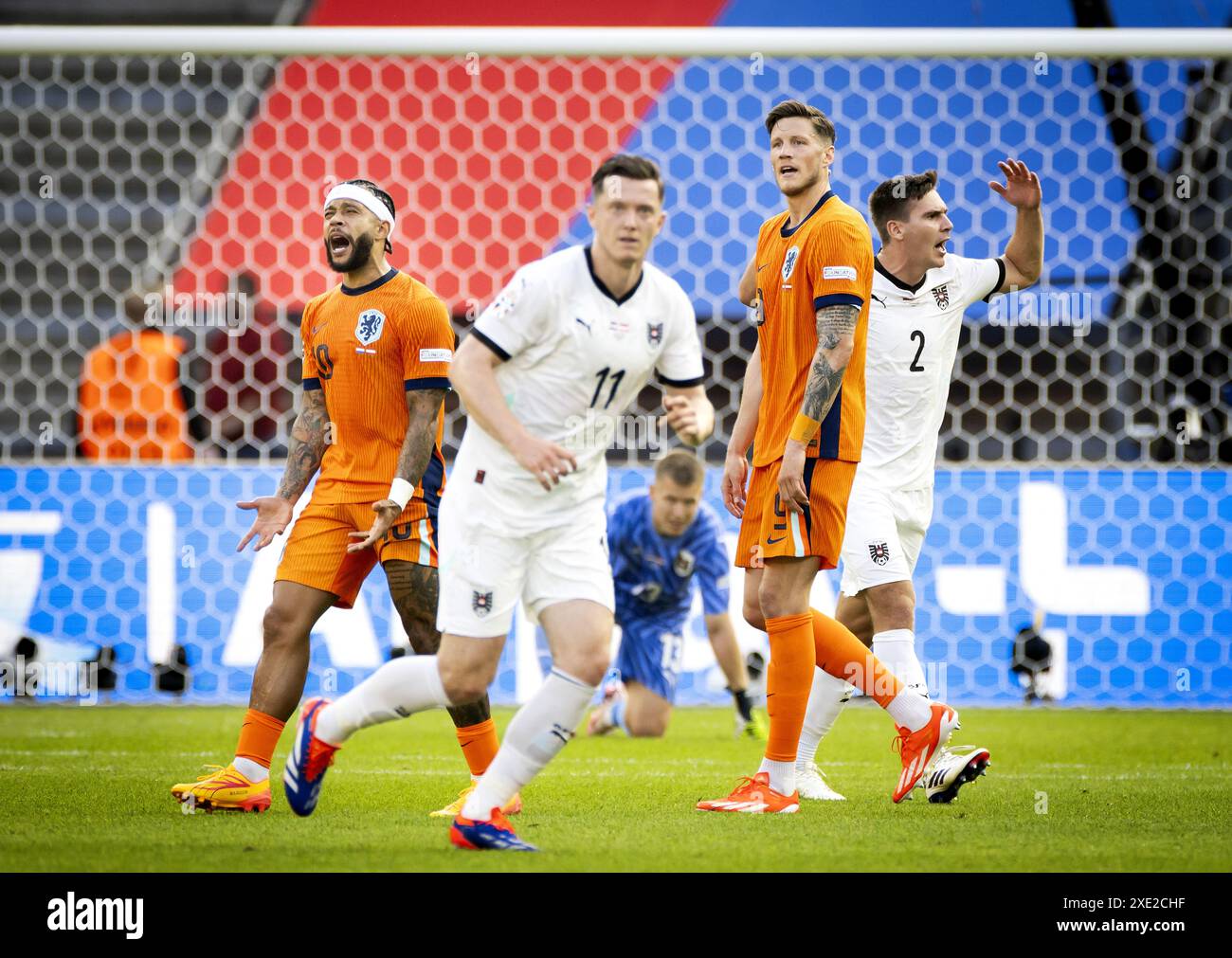 Berlin, Germany June 25, 2024. Memphis Depay, Michael Gregoritsch of Austria, Wout Weghorst and ...