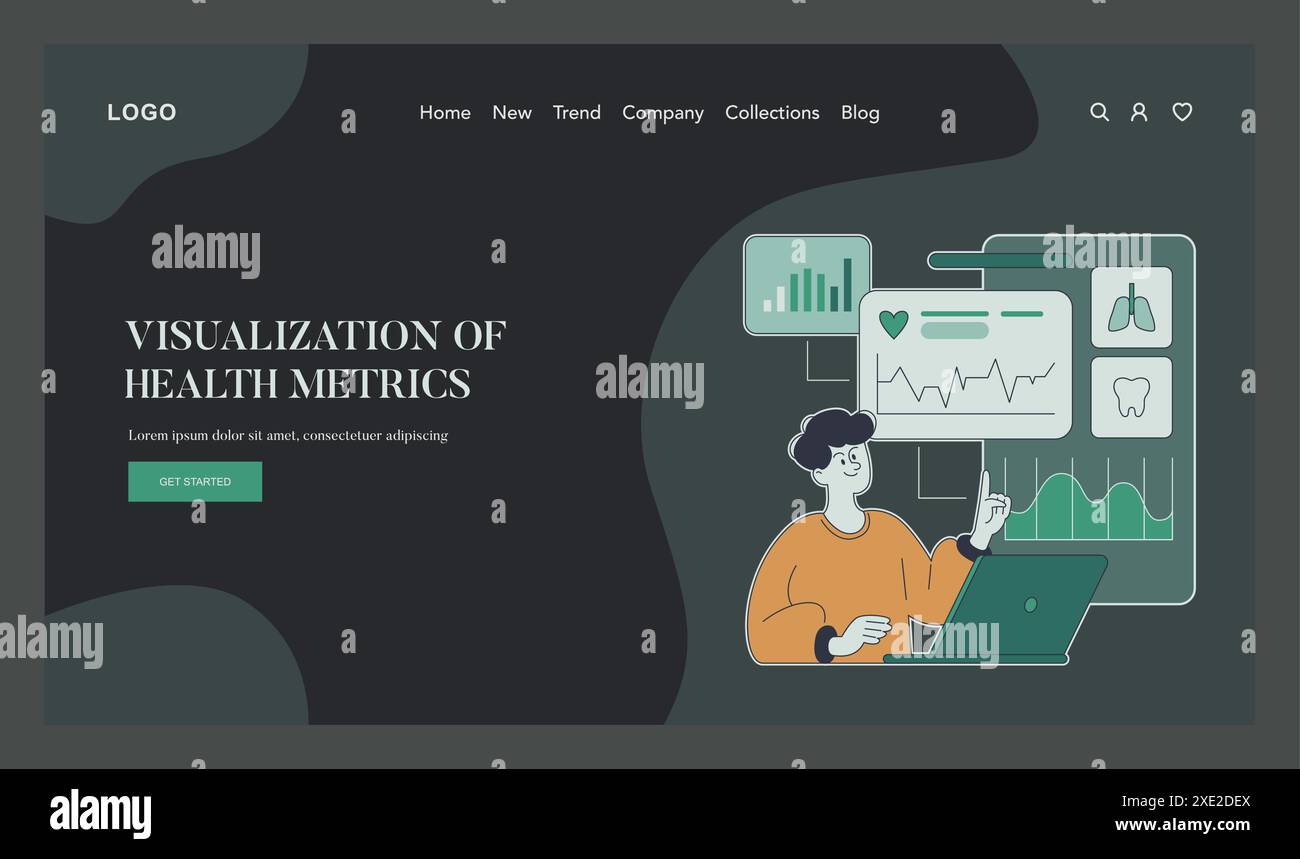 Wellness Monitoring concept. A person interactively engages with a ... Wellness Monitoring concept. A person interactively engages with a ...