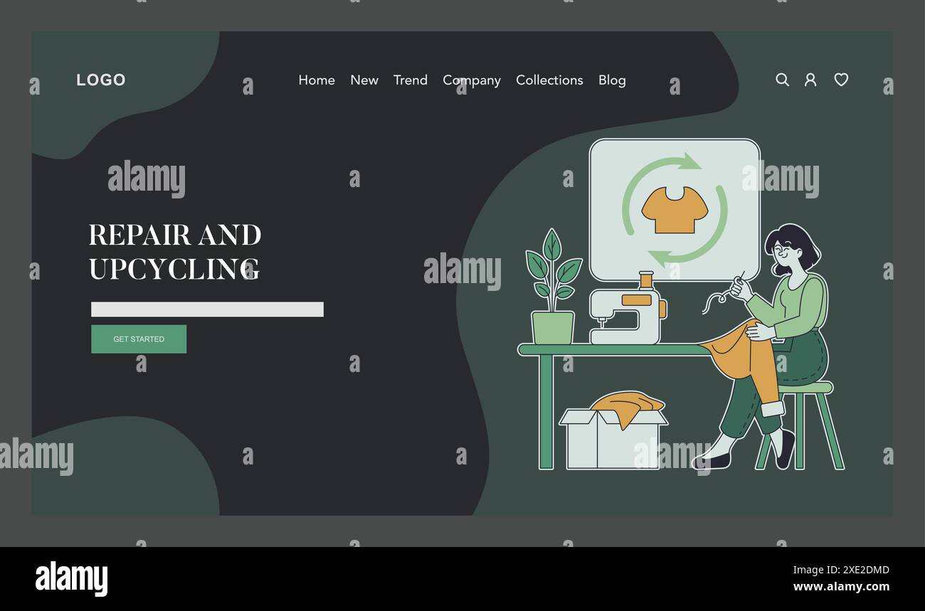 Sustainable Fashion concept. Eco-friendly clothing repair and upcycling ...