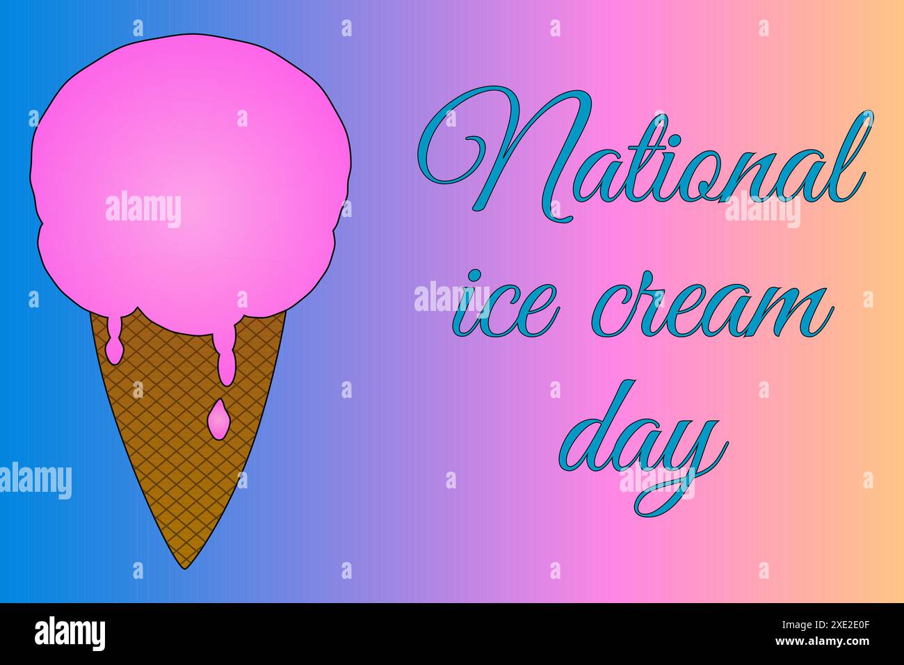 Bright and colorful vector design for National Ice Cream Day featuring ...