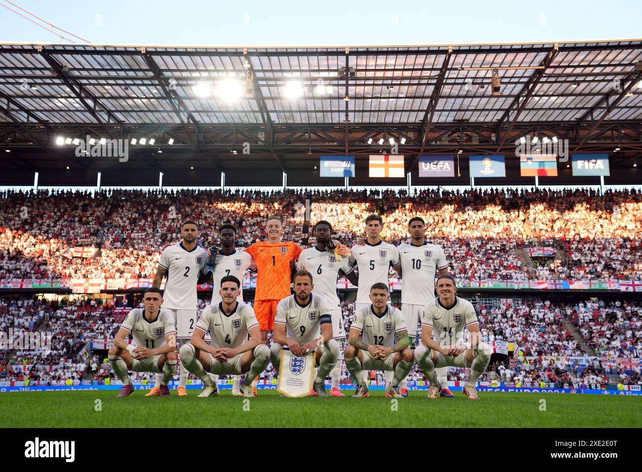 England starting line up during the UEFA Euro 2024 Group C match at the ...