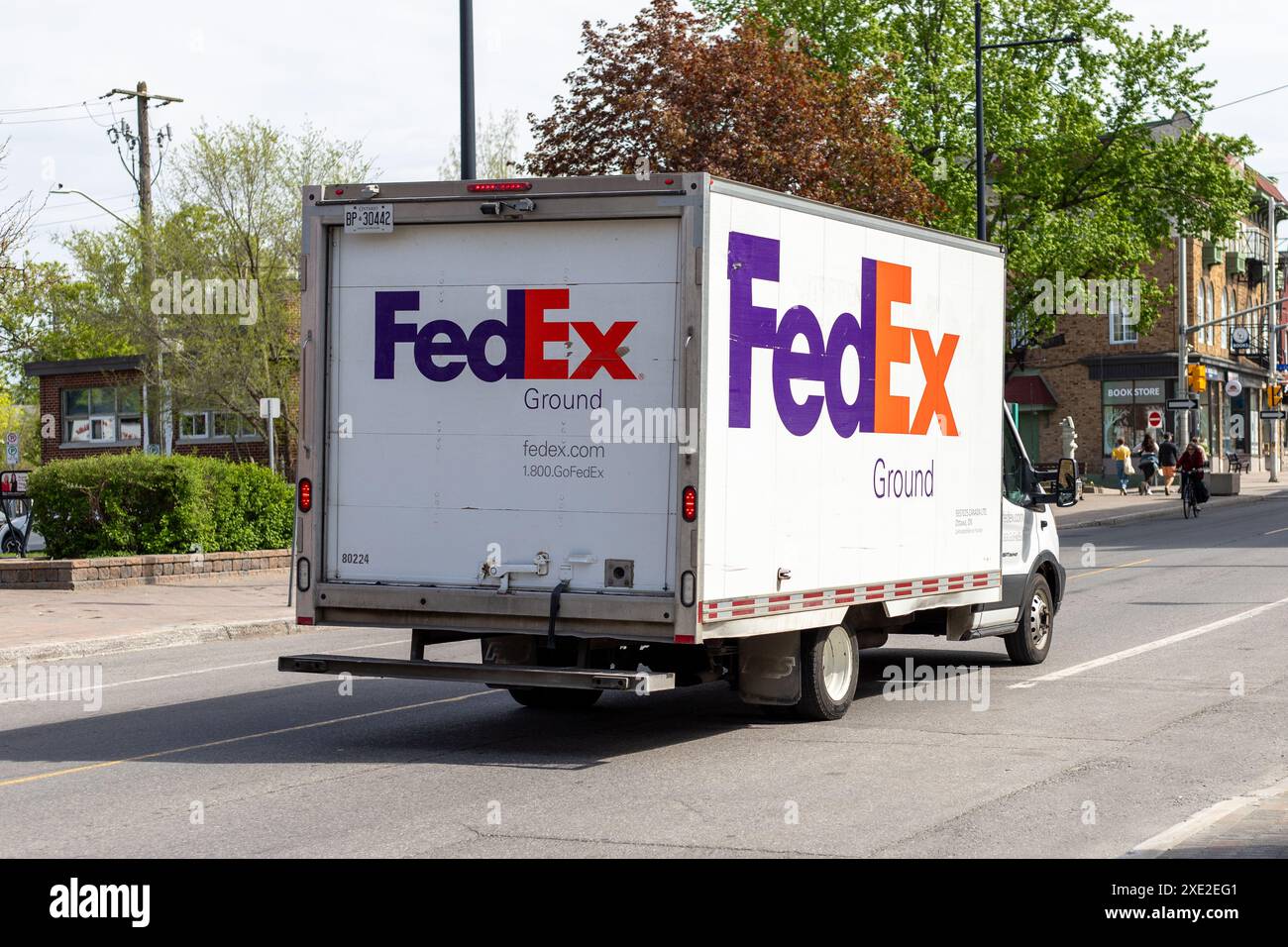 Ottawa, Canada - May 11, 2024: Federal Express, FedEx delivery truck on ...