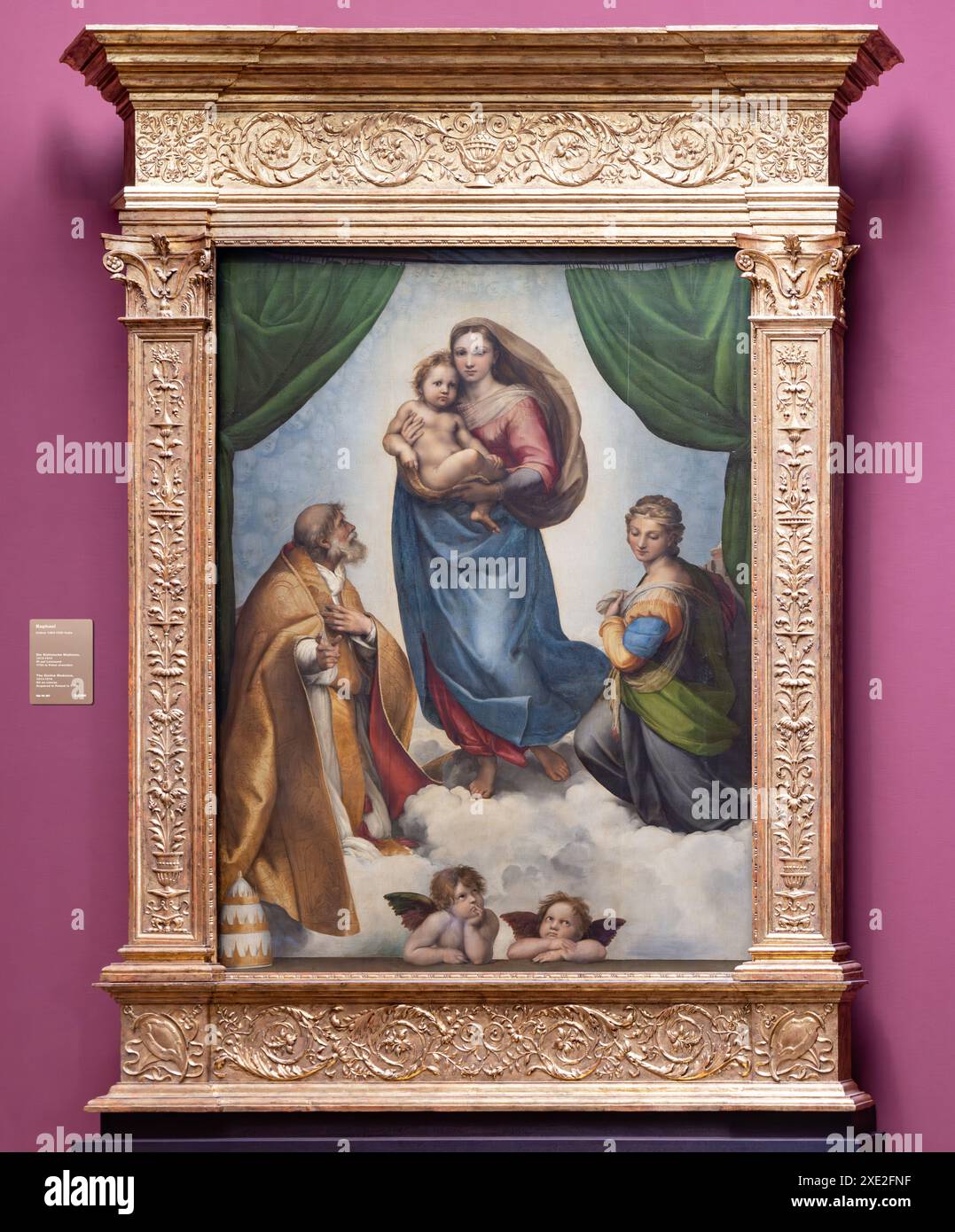 Painting named the Sistine Madonna, also called the Madonna di San ...