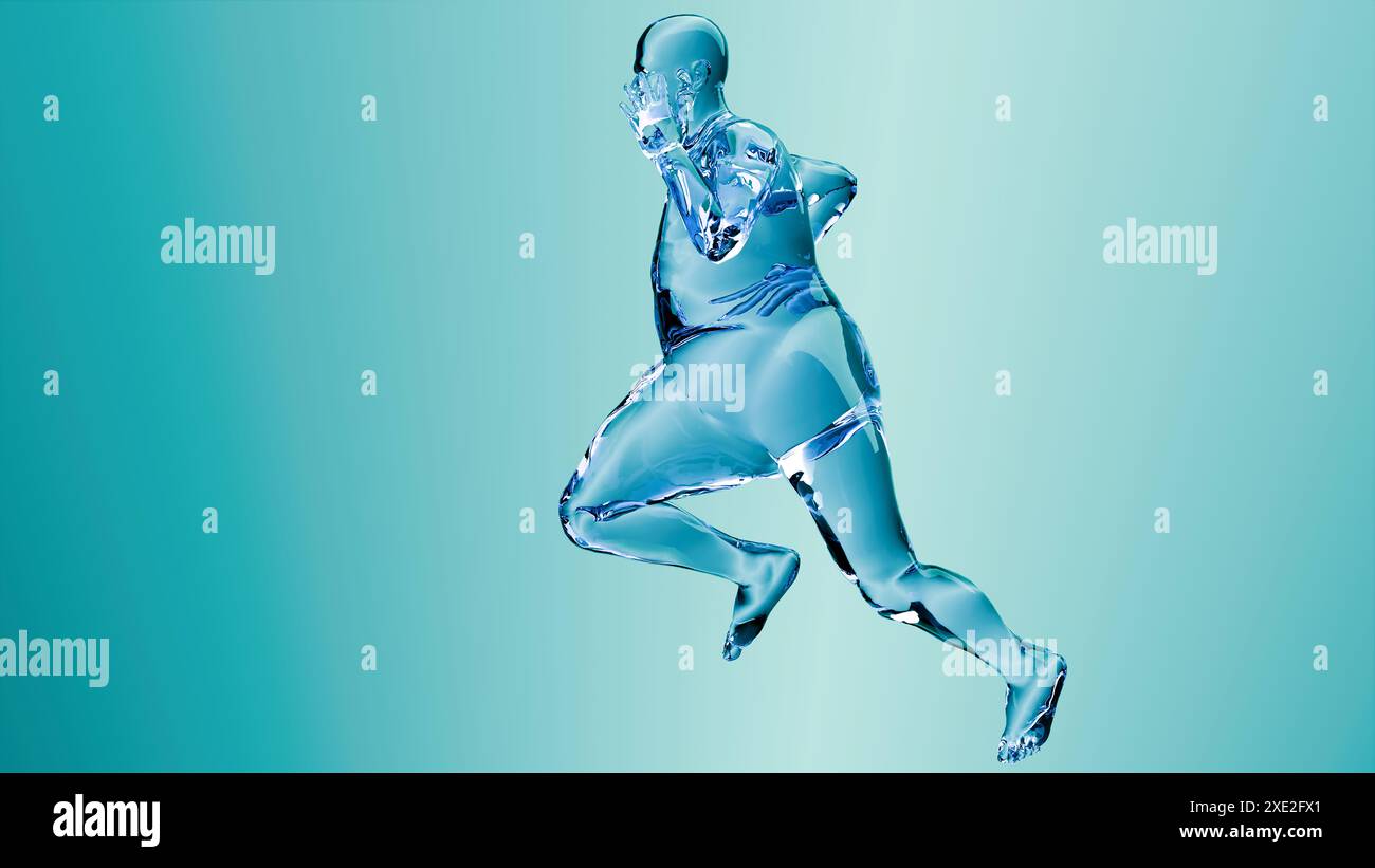 Weight loss Comparison. man body transformation. running jogging for ...