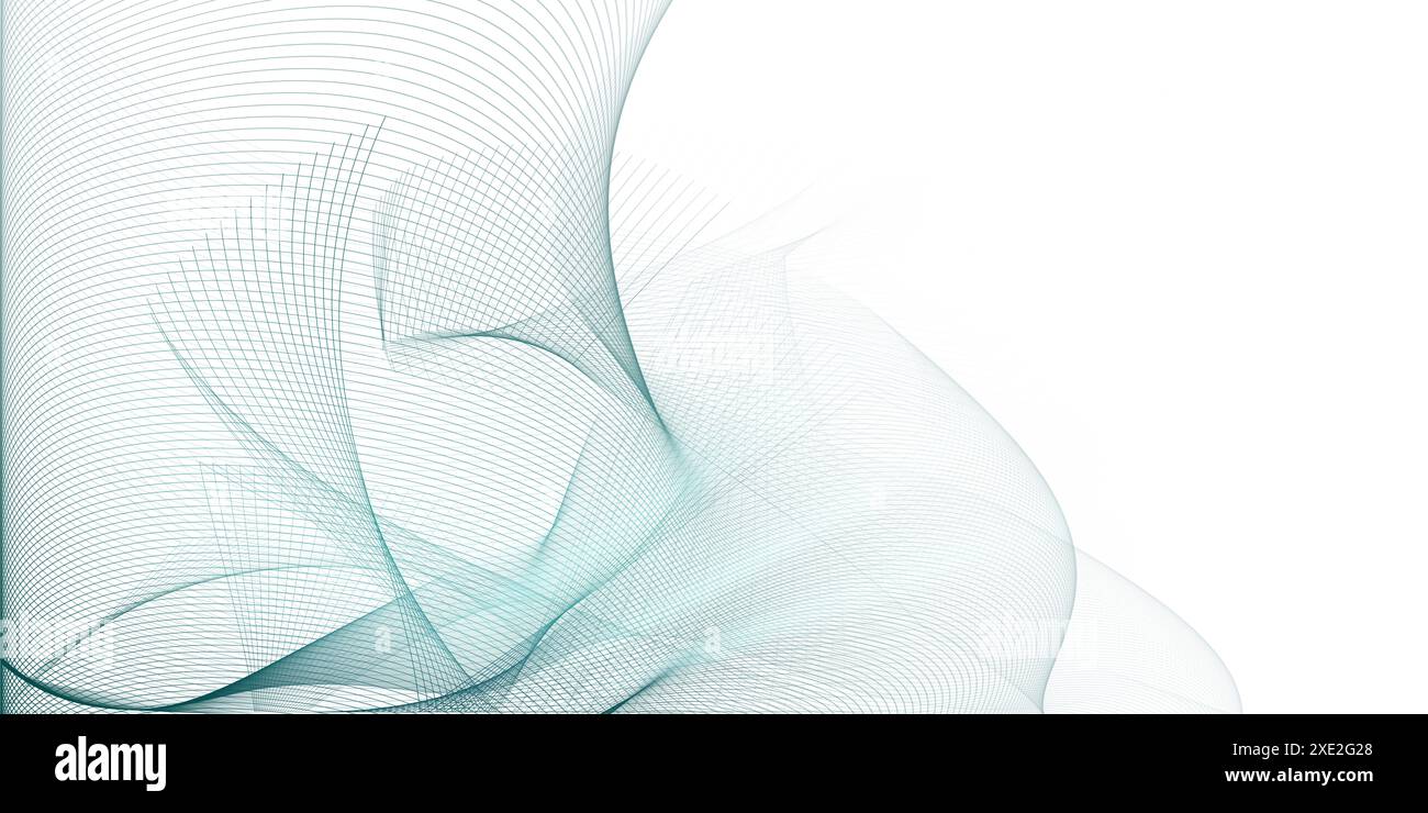 Linescape on white, abstract background design, lines and waves in ...
