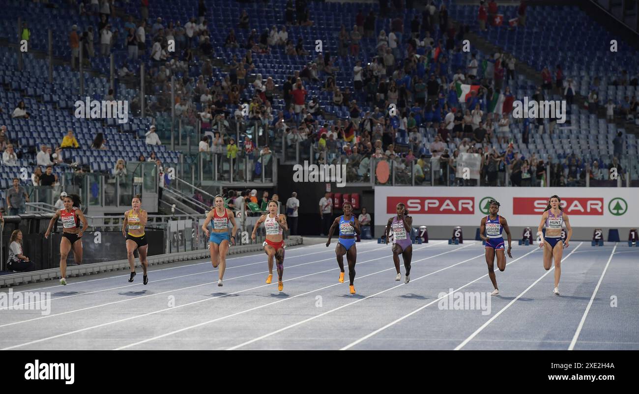 Women’s 100m final at the European Athletics Championships, Stadio ...