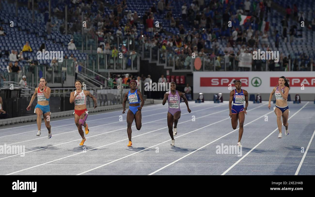 Women’s 100m final at the European Athletics Championships, Stadio ...