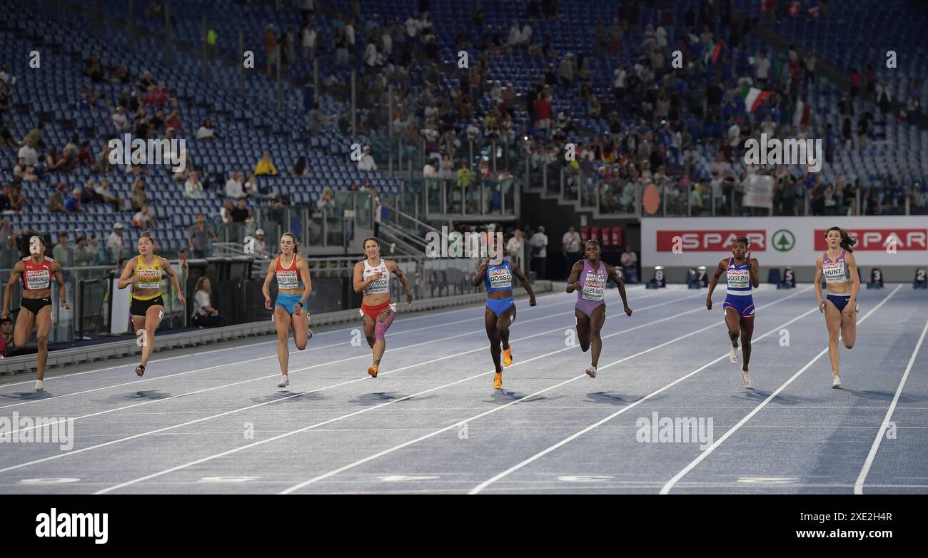 Women’s 100m final at the European Athletics Championships, Stadio ...