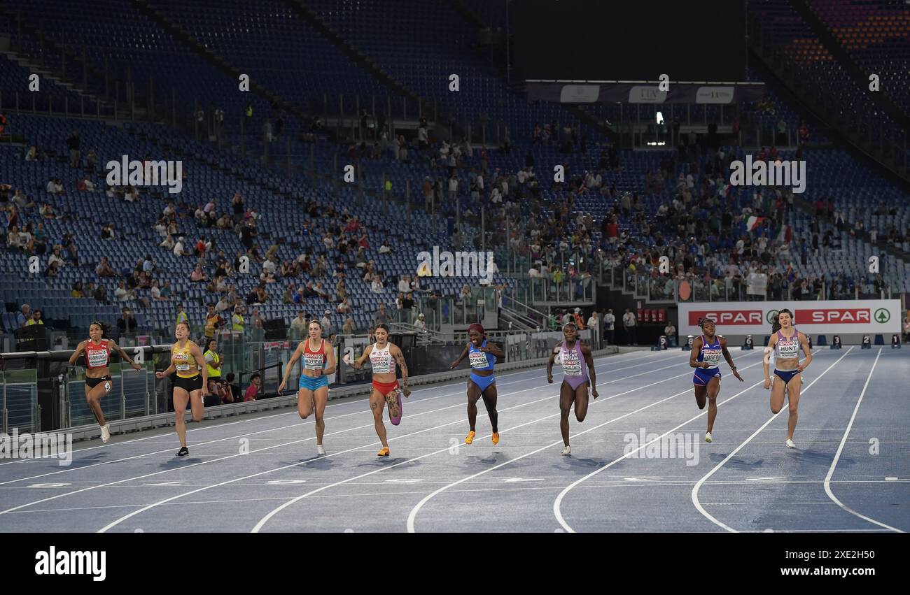 Women’s 100m final at the European Athletics Championships, Stadio ...