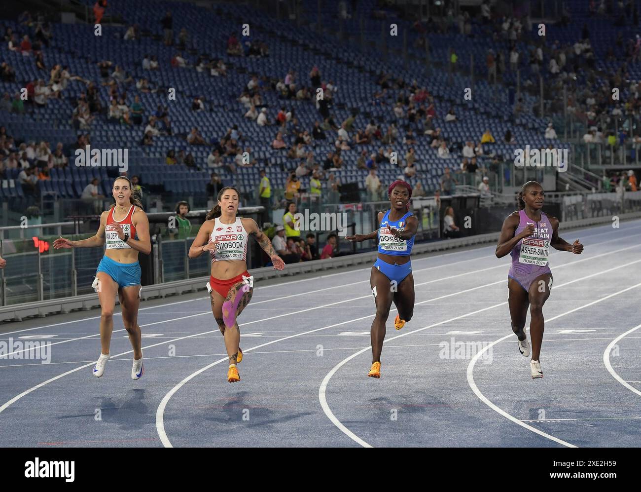 Women’s 100m final at the European Athletics Championships, Stadio ...