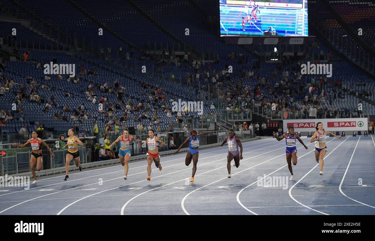 Women’s 100m final at the European Athletics Championships, Stadio ...