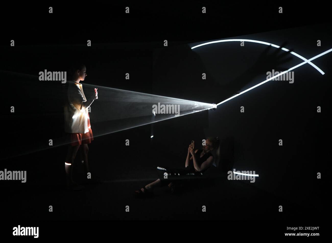 Anthony McCall : Solid Light, Tate Modern, Bankside, London, UK Stock ...