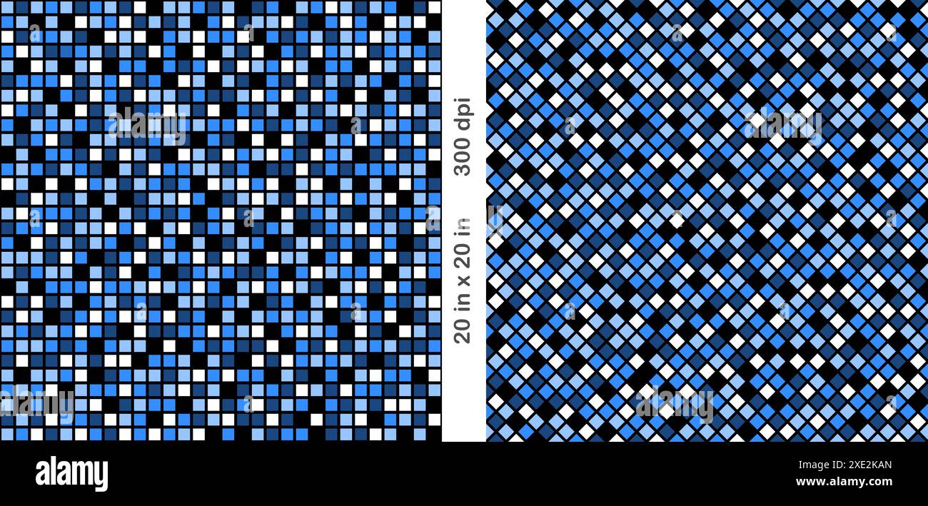 Set of 2 Mosaic seamless tileable patterns. Wallpaper, background ...