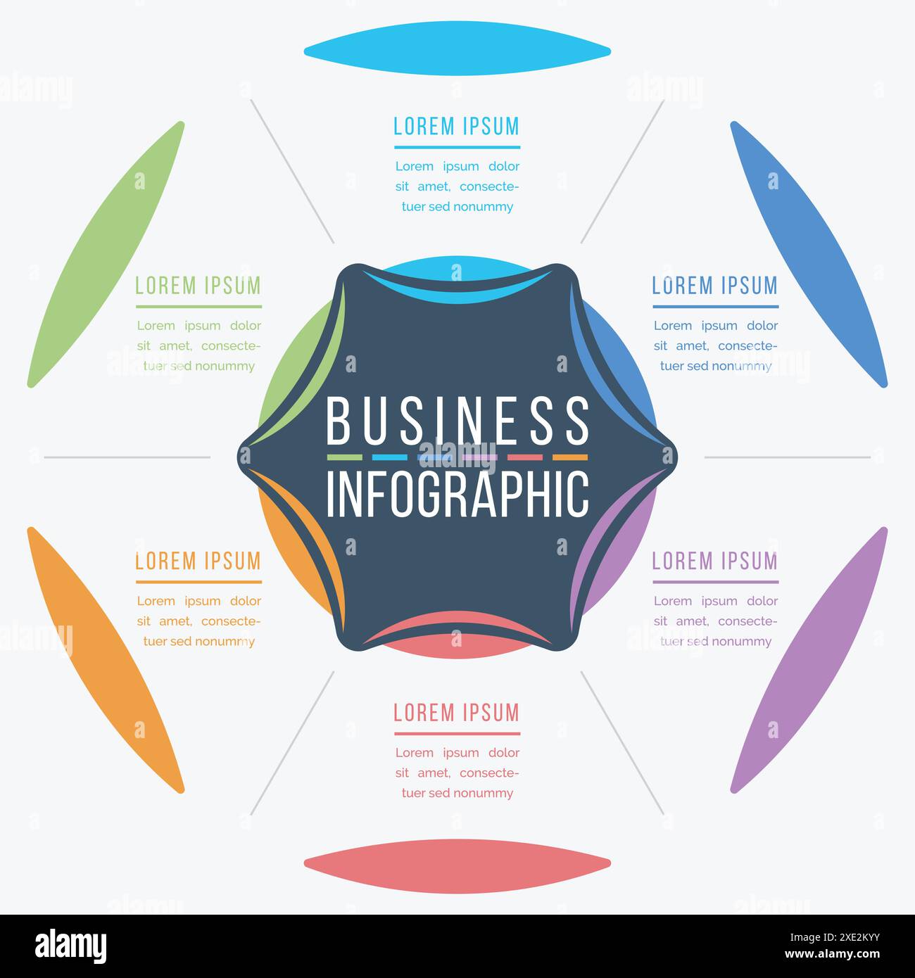 Infographic design 6 steps, objects, elements or options business ...
