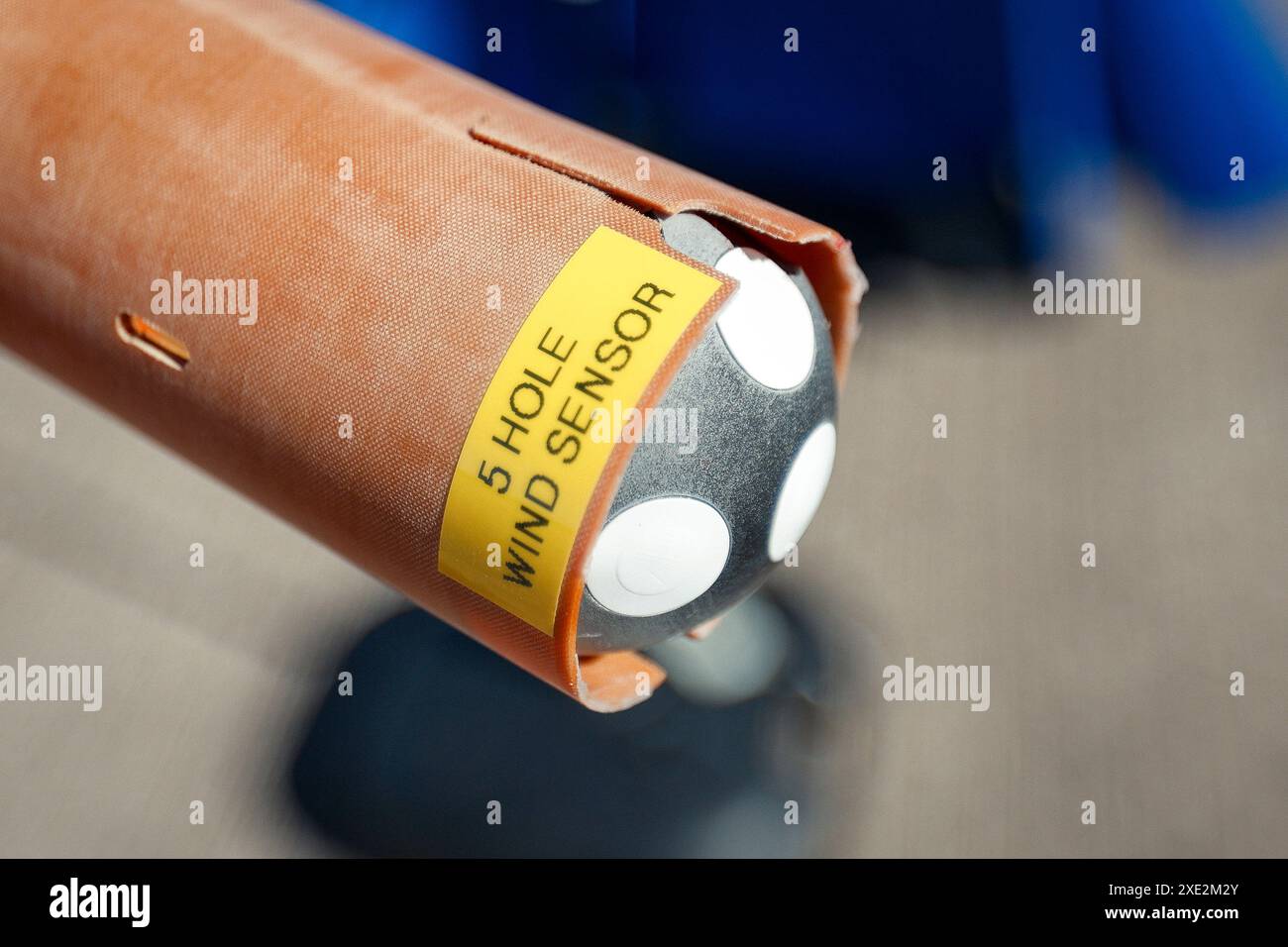 A view of the wind sensor in the Blackswift S-O meteorologic drone ...