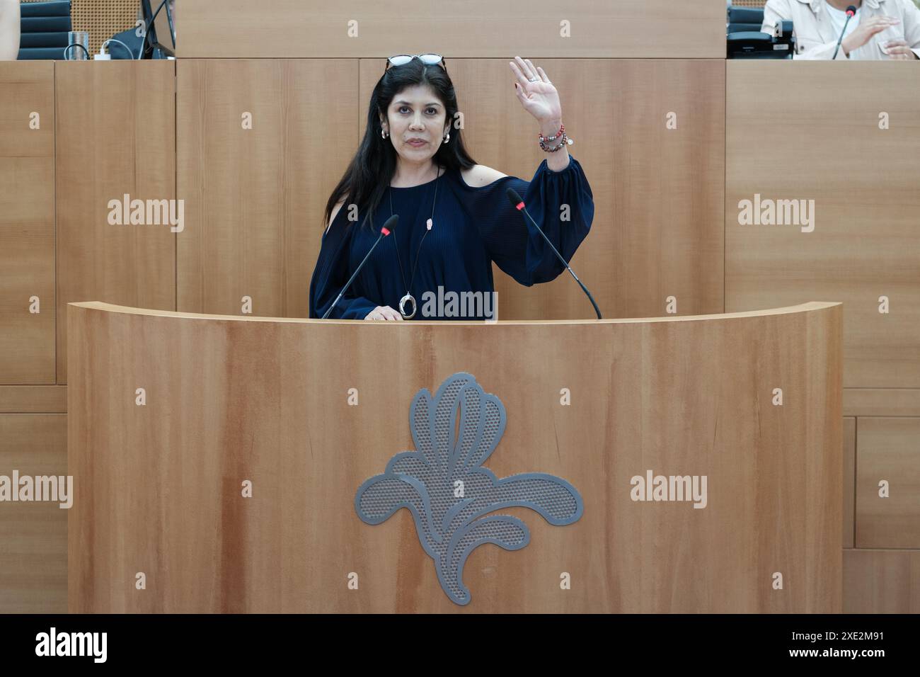 Brussels, Belgium. 25th June, 2024. PTB Marisol Revelo Paredes pictured ...