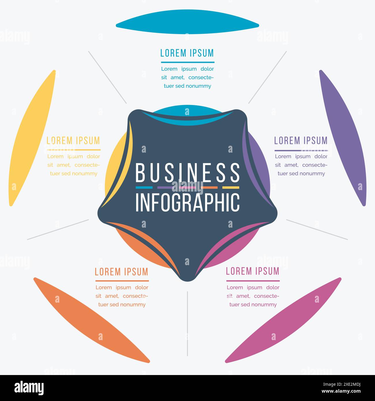 Infographic design 5 steps, objects, elements or options business ...