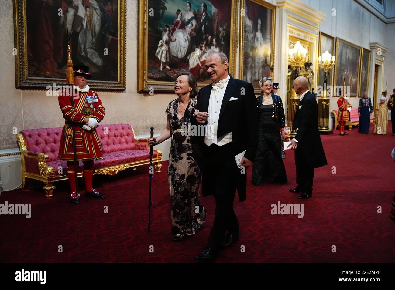 Liberal Democrat leader Sir Ed Davey with his wife Emily Gasson make ...