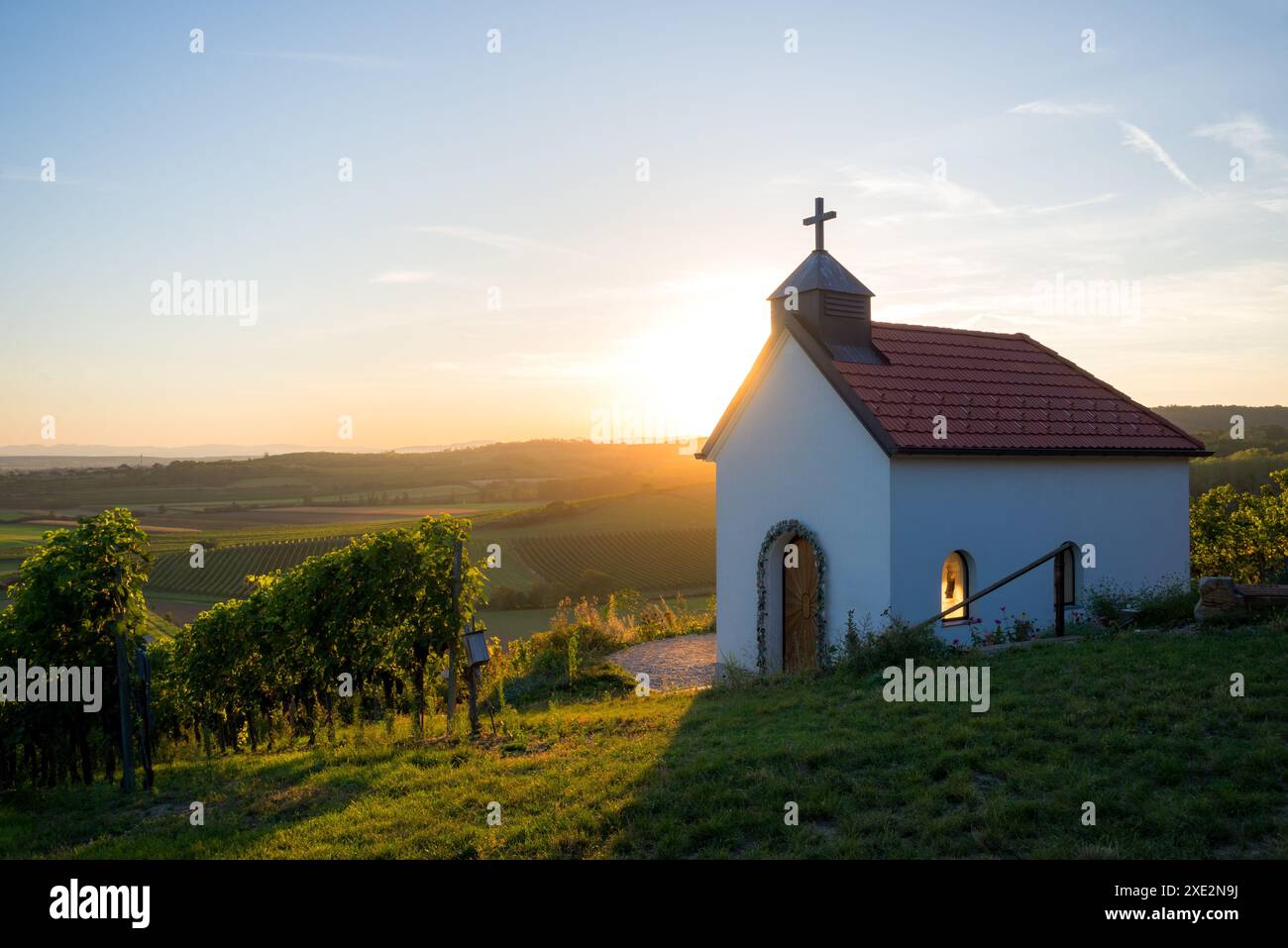 Little church between vineyards Stock Photo - Alamy