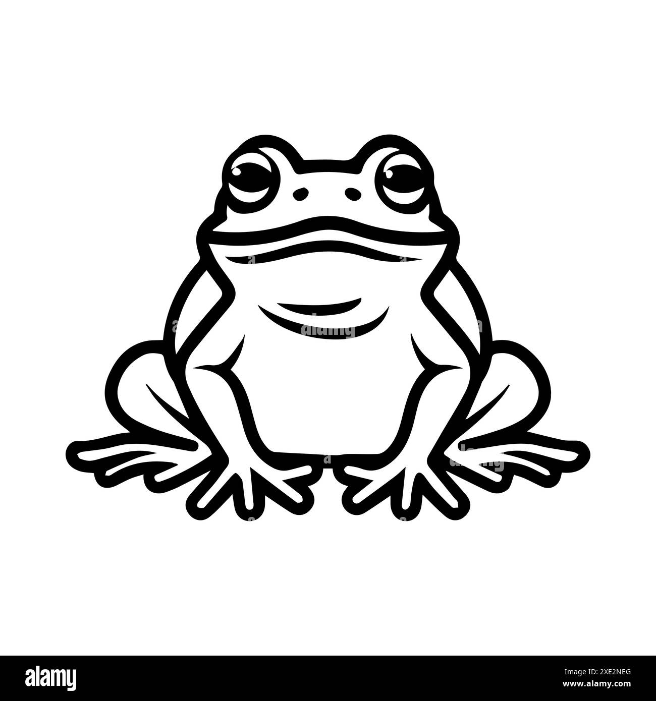 Frog icon or modern line symbol. Vector line art and icon design with ...