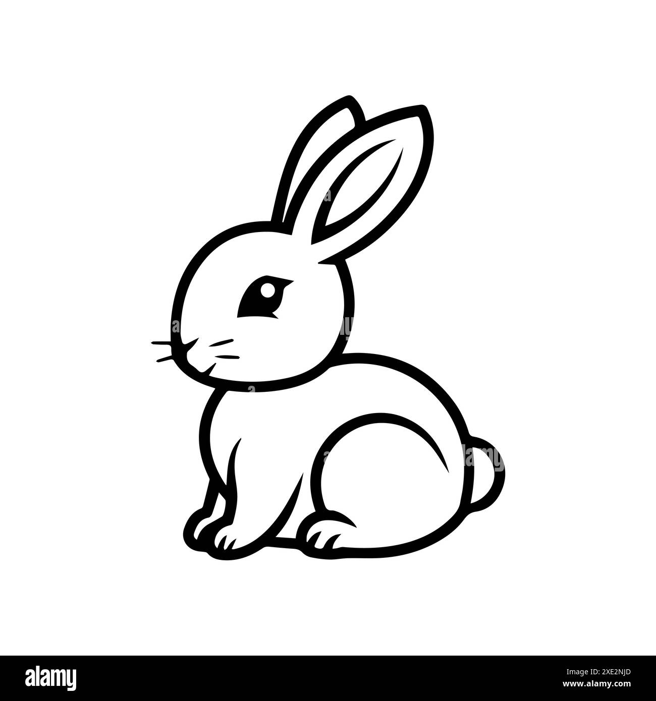 Bunny icon or modern line symbol. Vector line art and icon design with ...